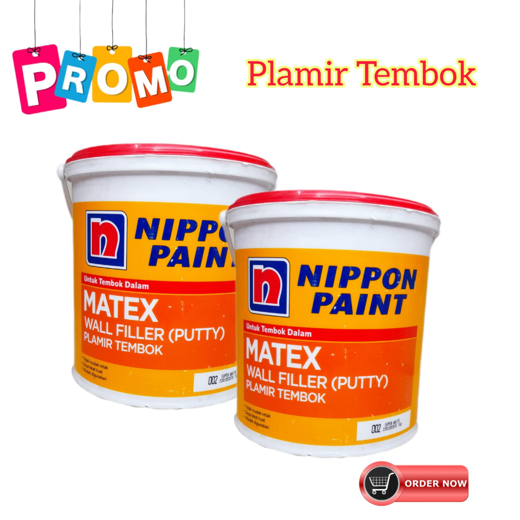 Jual Nippon Cat Dempul Plamir Wall Filler Dinding Tembok Matex Putty Kaleng 1kg | Shopee Indonesia