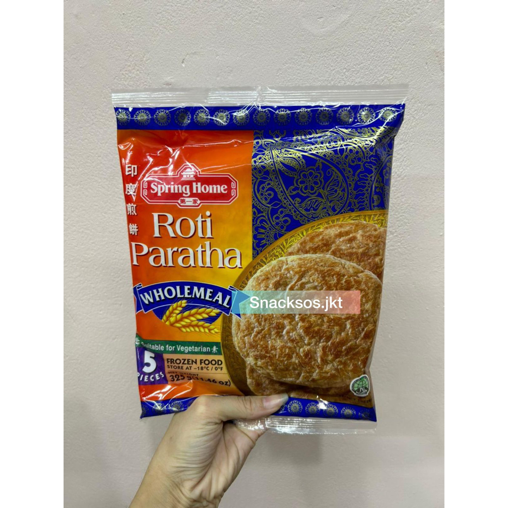 Jual SPRING HOME ROTI PARATHA PLAIN / WHOLEMEAL / ONION | Shopee Indonesia