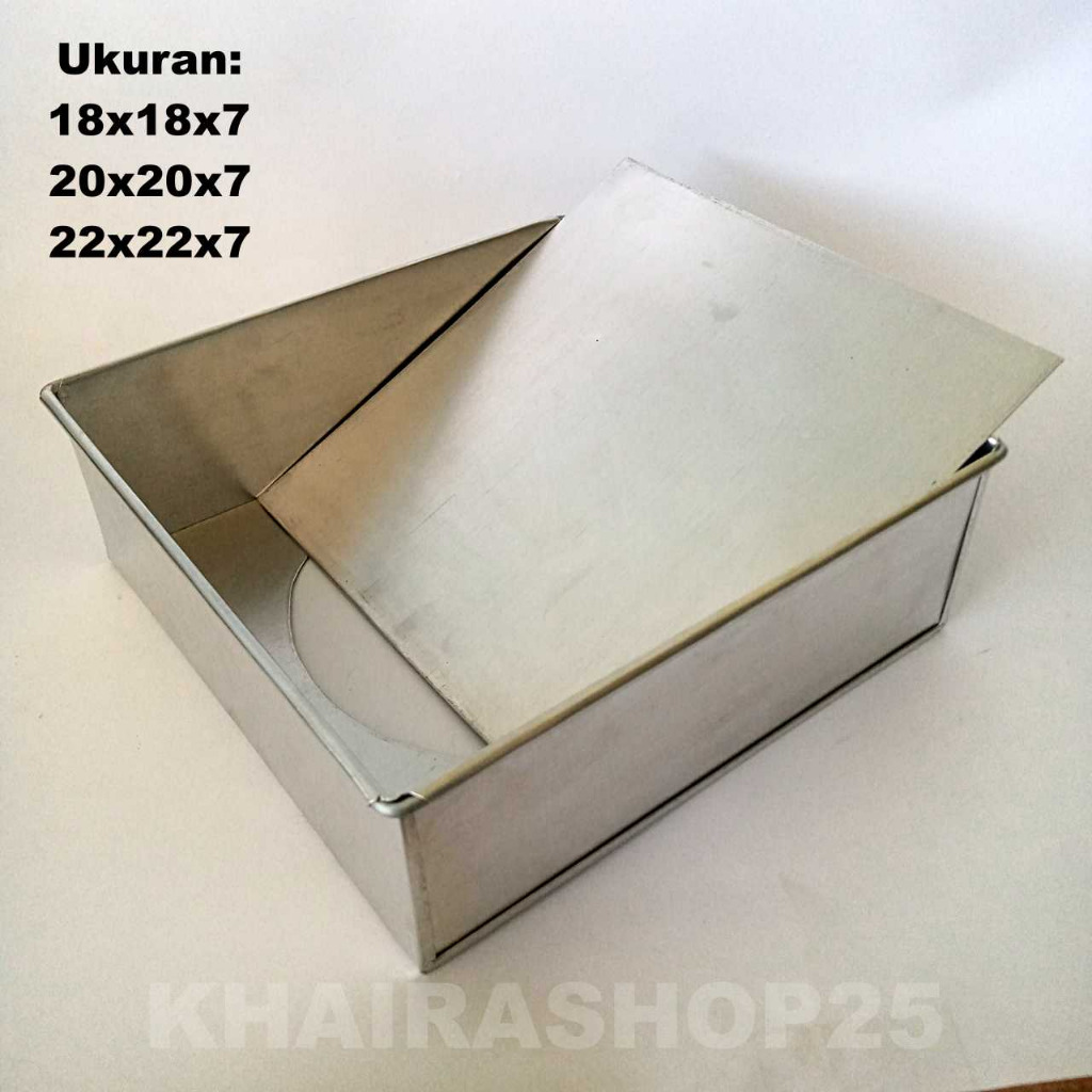 Jual Loyang cake kotak persegi bongkar pasang 18x18 20x20 22x22 cm ...