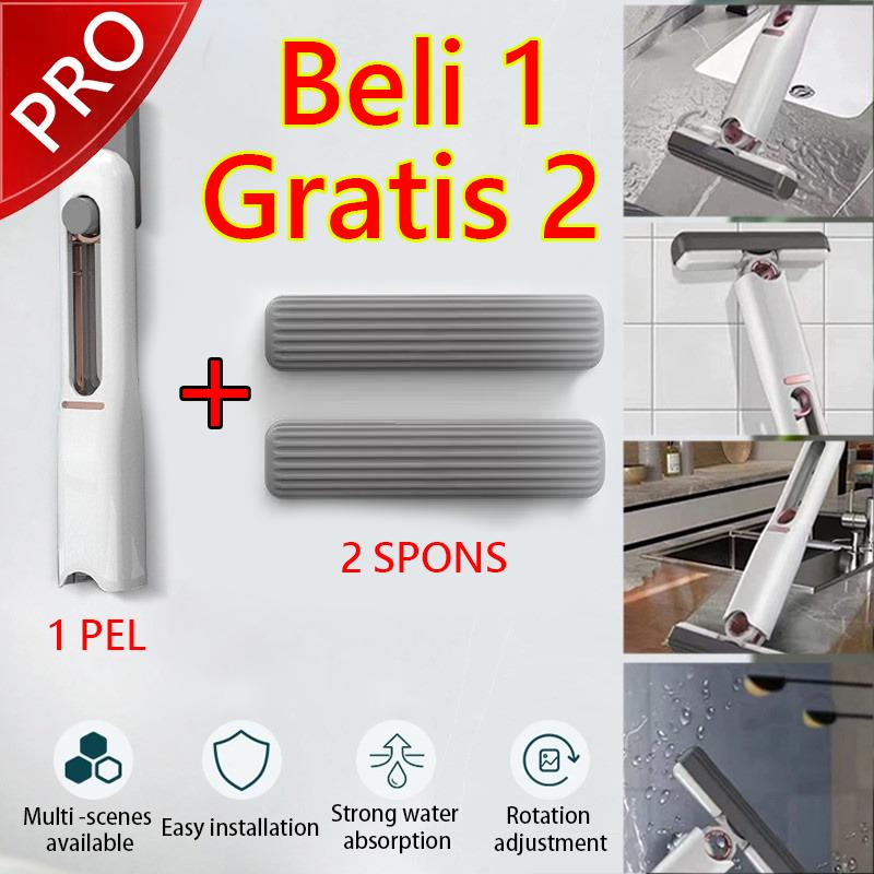 Jual Alat Pel Mini Mop Portable Spons Pembersih Serap Air Home Car ...