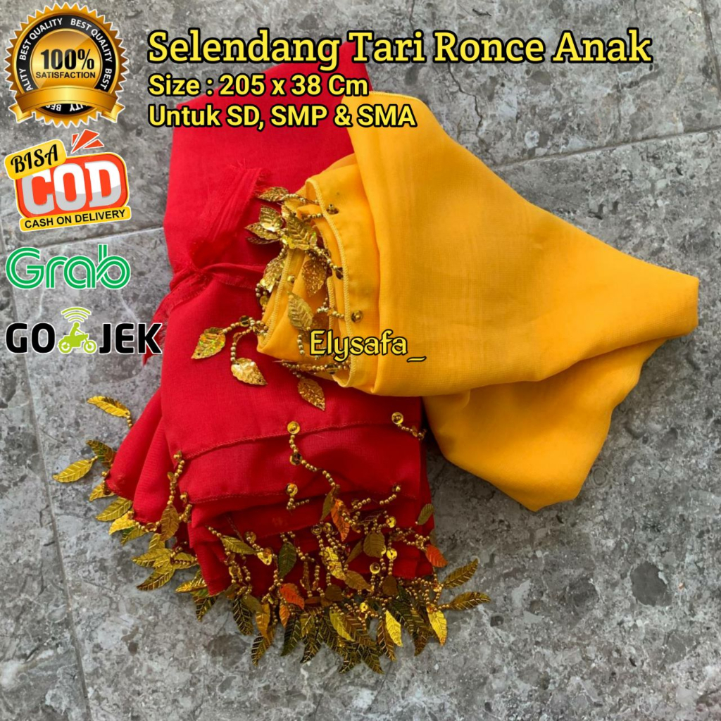 Jual Selendang Tari Ronce Anak SD, SMP & SMA, Sampur Tari Ronce ...