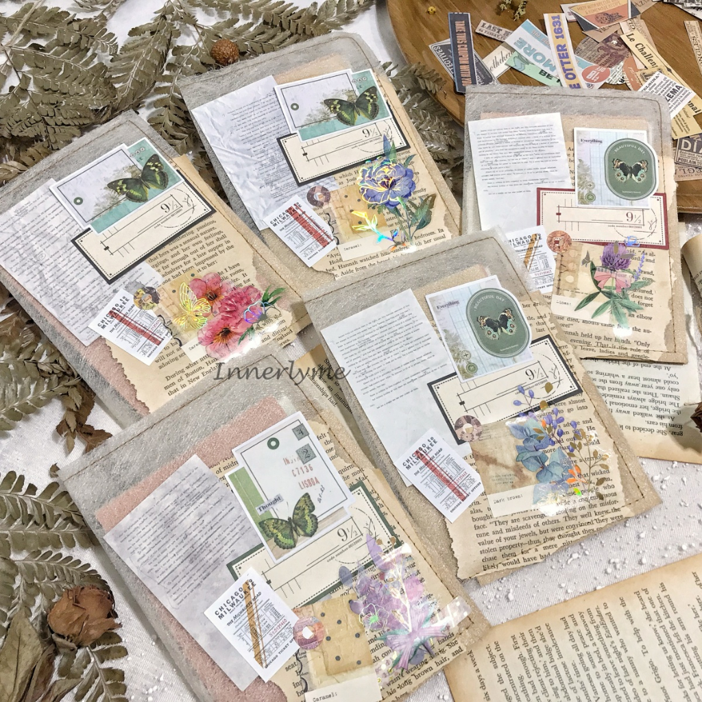 Jual Kertas Daur Ulang Recycled Paper Journal Kit Aesthetic Scrapbook ...