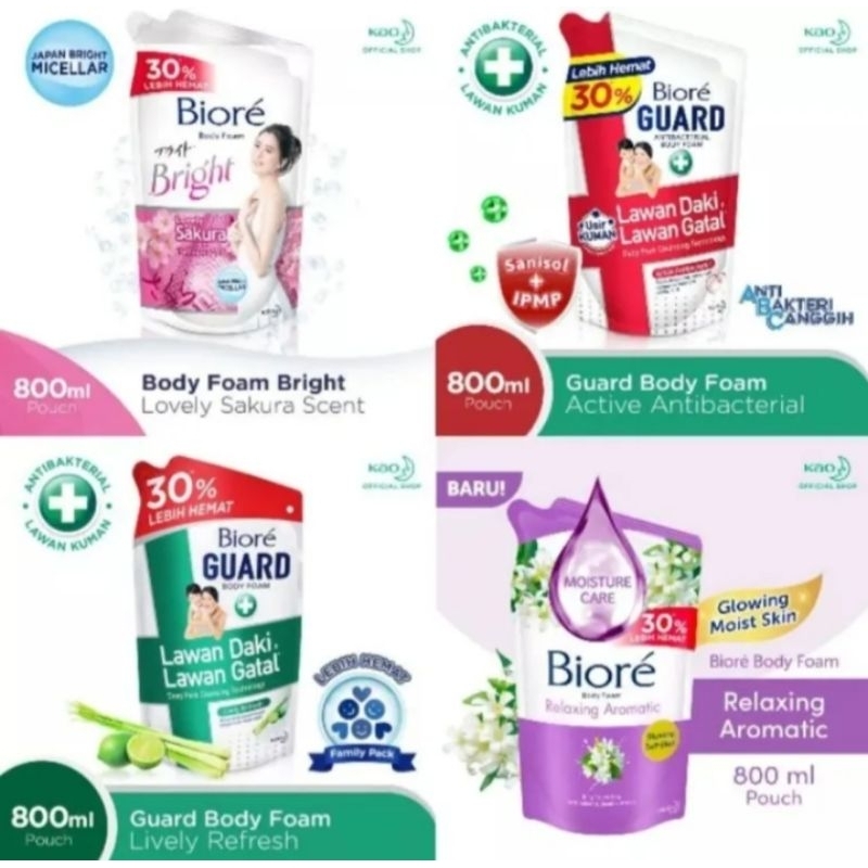 Jual BIORE BODY FOAM | BODY WASH 800 ML | Shopee Indonesia