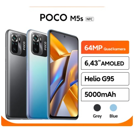 Jual Xiaomi Poco M5S 6/128 GB NFC Baru Garansi Resmi | Shopee Indonesia