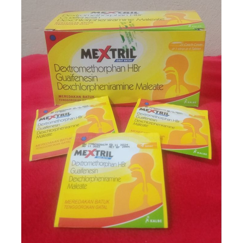 Jual Mextril Obat Batuk / Tenggorokan Gatal / Strip isi 4 Tablet ...
