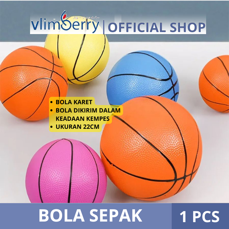 Jual Bola Basket Mainan Bola Sepak Karet Anak Mainan Bola Basket 6inch ...