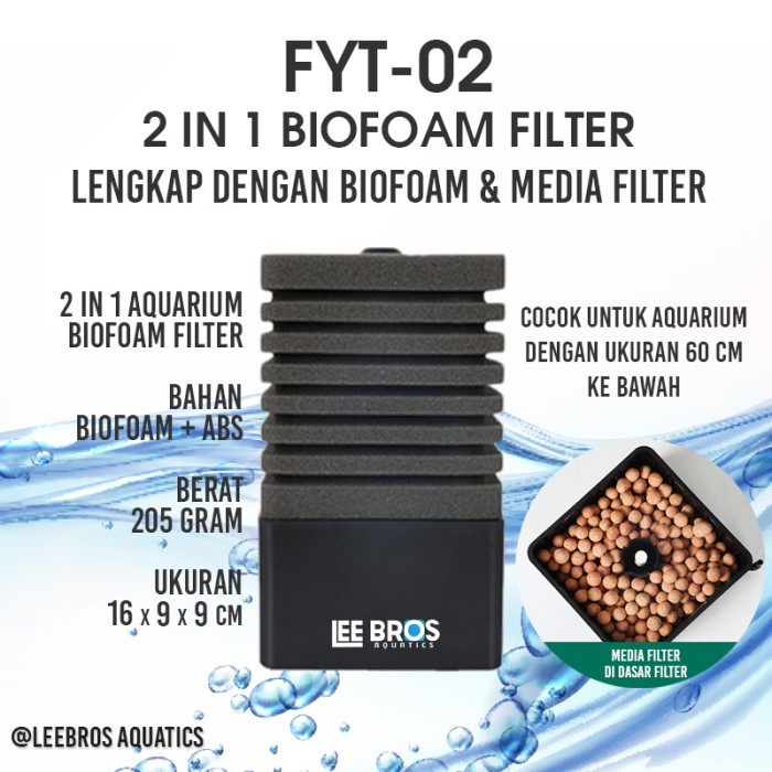 Jual 2 In 1 Biofoam Filter Aquarium / Media Filter / Sponge Aquarium ...