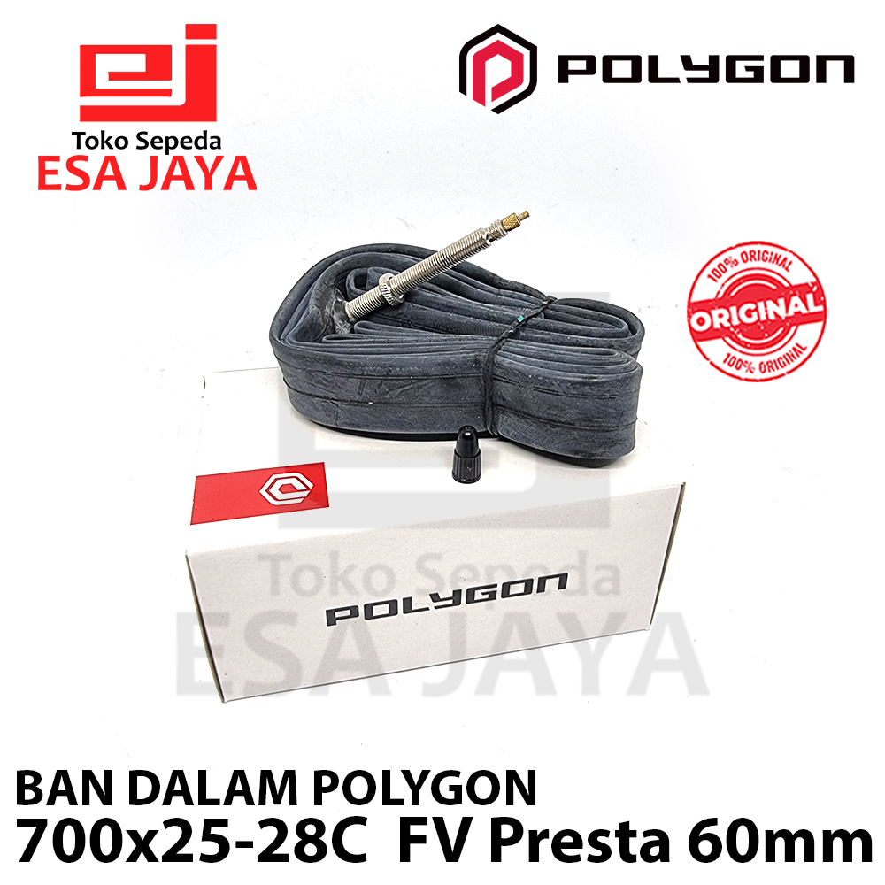 Jual Ban Dalam 700 x 25 - 28 FV Presta 60mm Polygon Strattos Roadbike | Shopee Indonesia