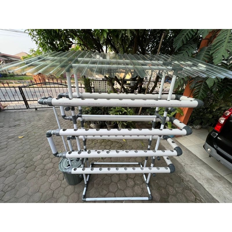 Jual Hidroponik Set Pipa 100 Lubang + Atap + Komplit Tinggal Pakai Bisa ...
