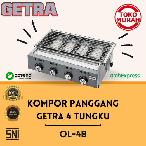 Jual Kompor Panggang Bakaran Sosis 4 Tungku/Roaster 4 Burner GETRA OL ...