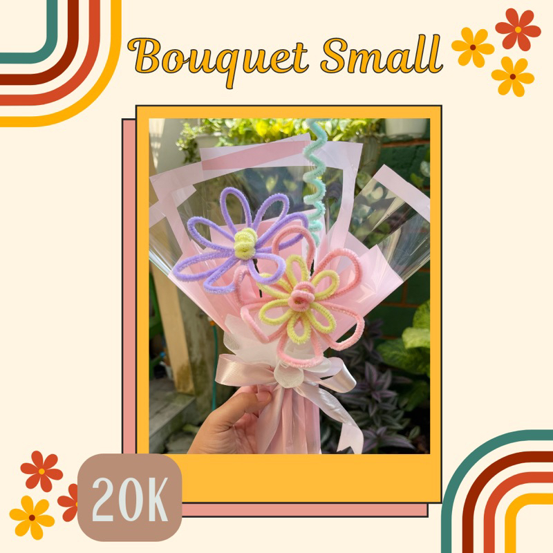 Jual Bouquet Bunga Kawat Bulu Mercy Buket Small (WAJIB CO KARDUS ...