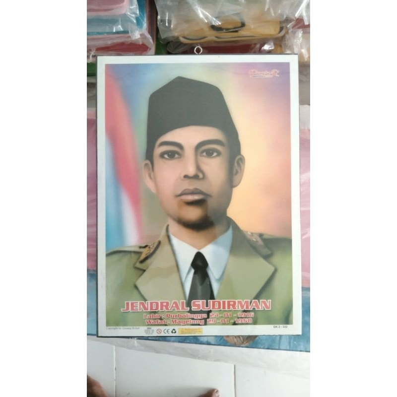 Jual Poster Bingkai Pahlawan Jendral Sudirman | Shopee Indonesia