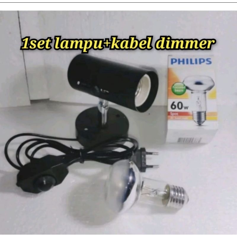 Jual Fitting kap sorot E27 lampu philips spot nr63 25 40 60 pemanas makan ayam chiken | Shopee ...