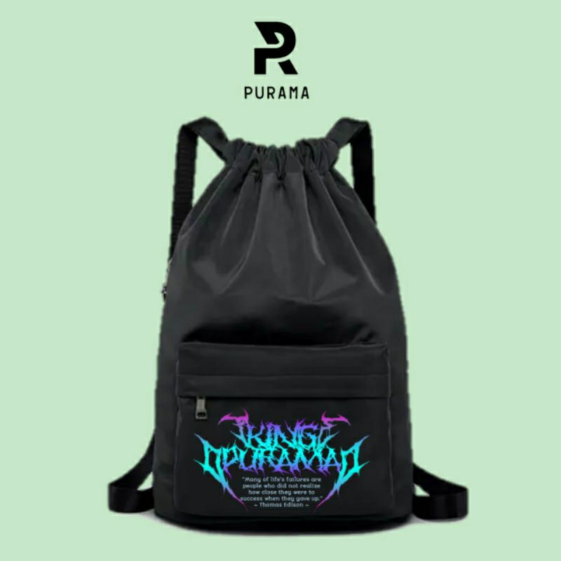 Jual PURAMA - String Bag / Tas Serut Gendong Waterproof Pria Wanita Multifungsi Tas Olahraga ...