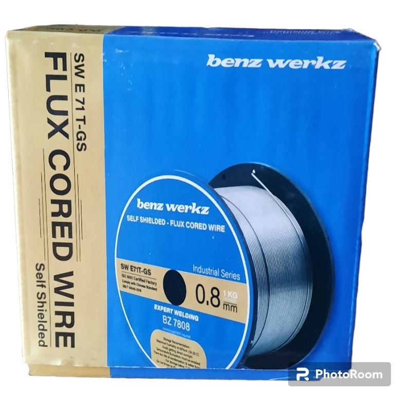 Jual Kawat Las CO2 Flux Core Wire MIG 0.8MM E71T-GS Tanpa Gas CO2 BENZ | Shopee Indonesia
