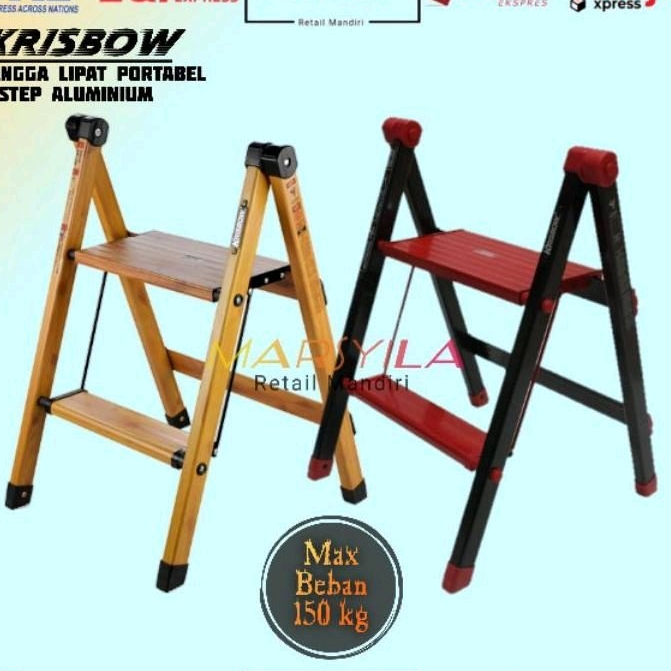 Jual Tangga Lipat Portabel | 2 Step Alumunium Krisbow | Krisbow Tangga ...