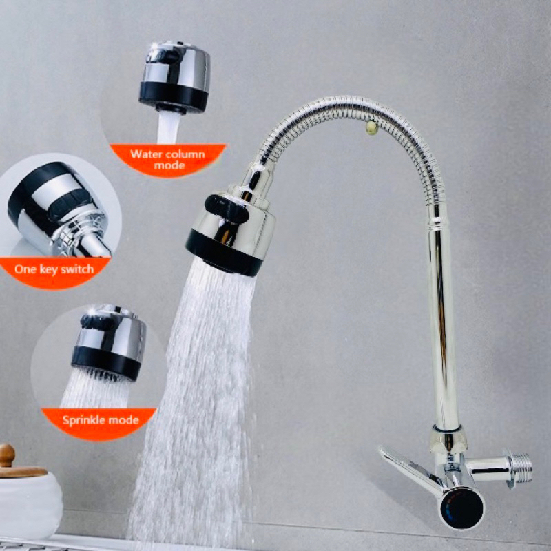 Jual Kran Dapur - Keran Angsa / Kitchen Faucet - Tembok / Wall Flexible ...