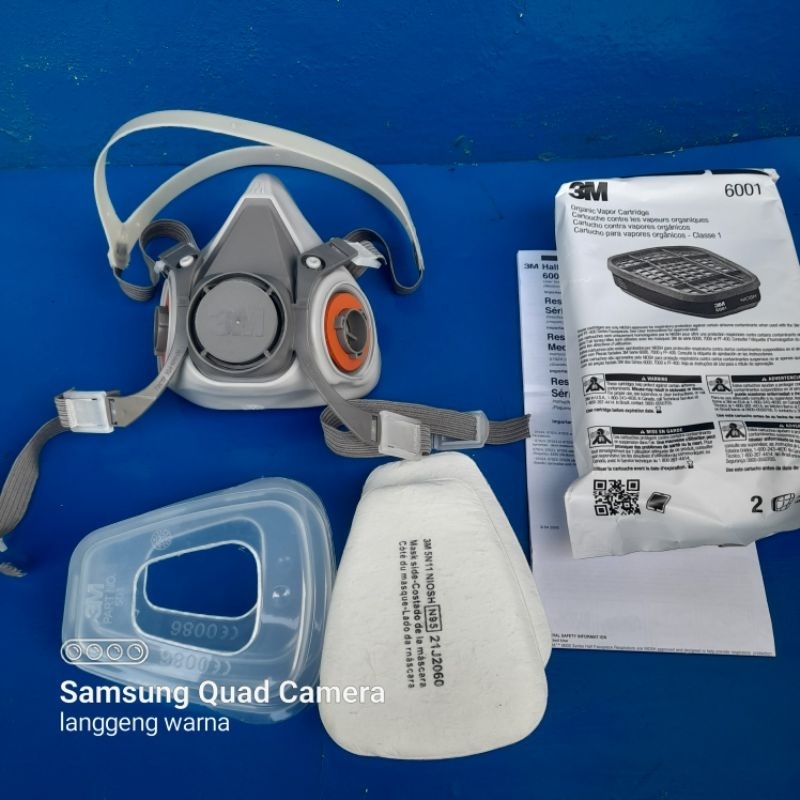 Jual Masker 3M 6200 Full set dg Cartridge 6001 | Shopee Indonesia