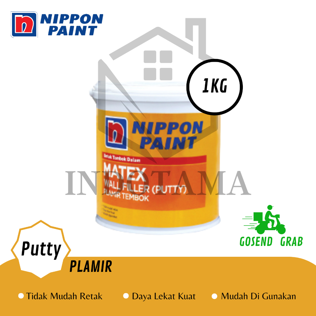 Jual PLAMIR DEMPUL TEMBOK MATEX PUTTY NIPPON PAINT 1KG | Shopee Indonesia
