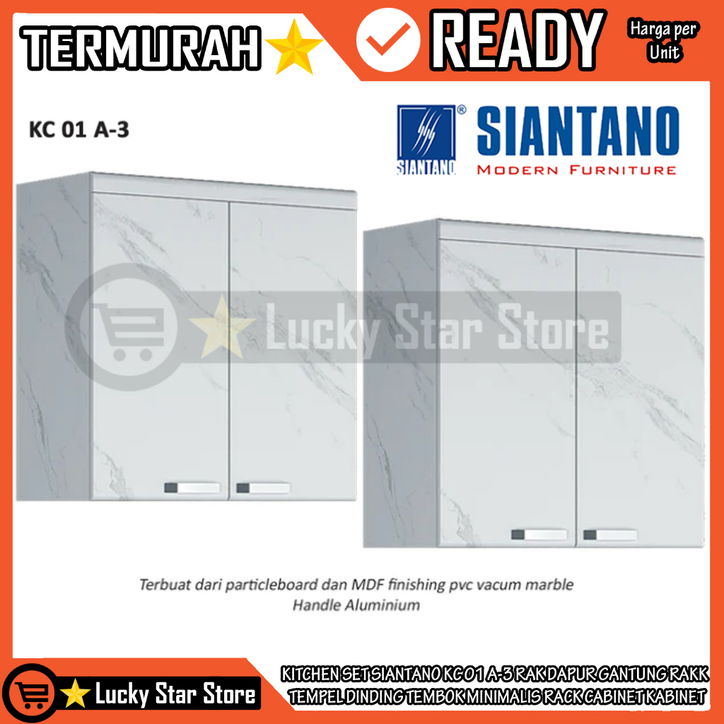 Jual [Kargo] RACK CABINET GANTUNG KITCHEN SET SIANTANO KC 01 A-3 RAK ...