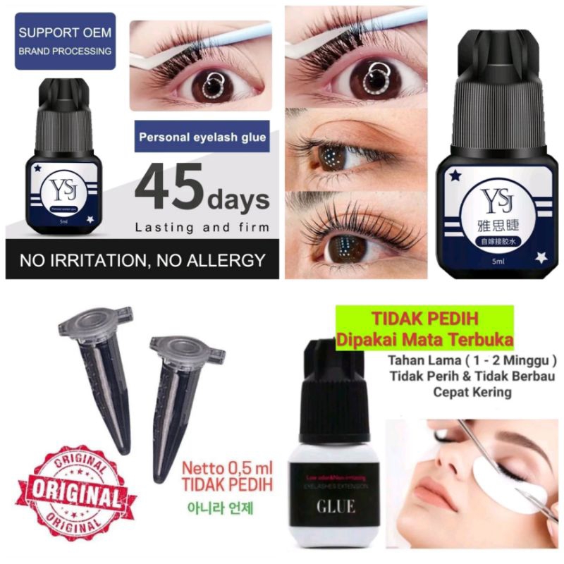 Jual LEM EYELASH EXTENSIONS PREMIUM GLUE TIDAK PEDIH TAHAN 1-2 MINGGU ...