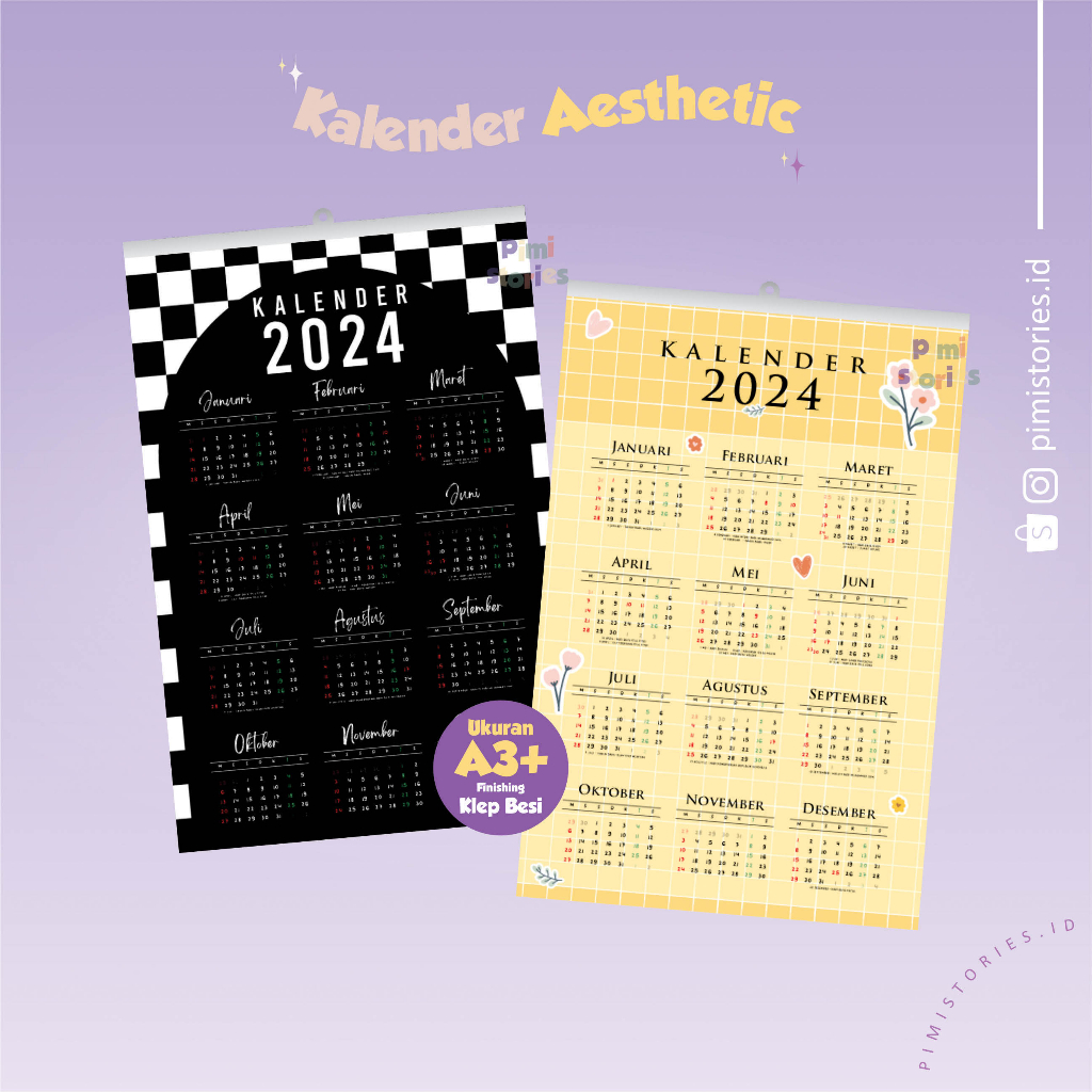 Jual KALENER 2025 ⚫ KALENDER AESTHETIC ⚫ KALENDER DINDING ⚫ KALENDER ...