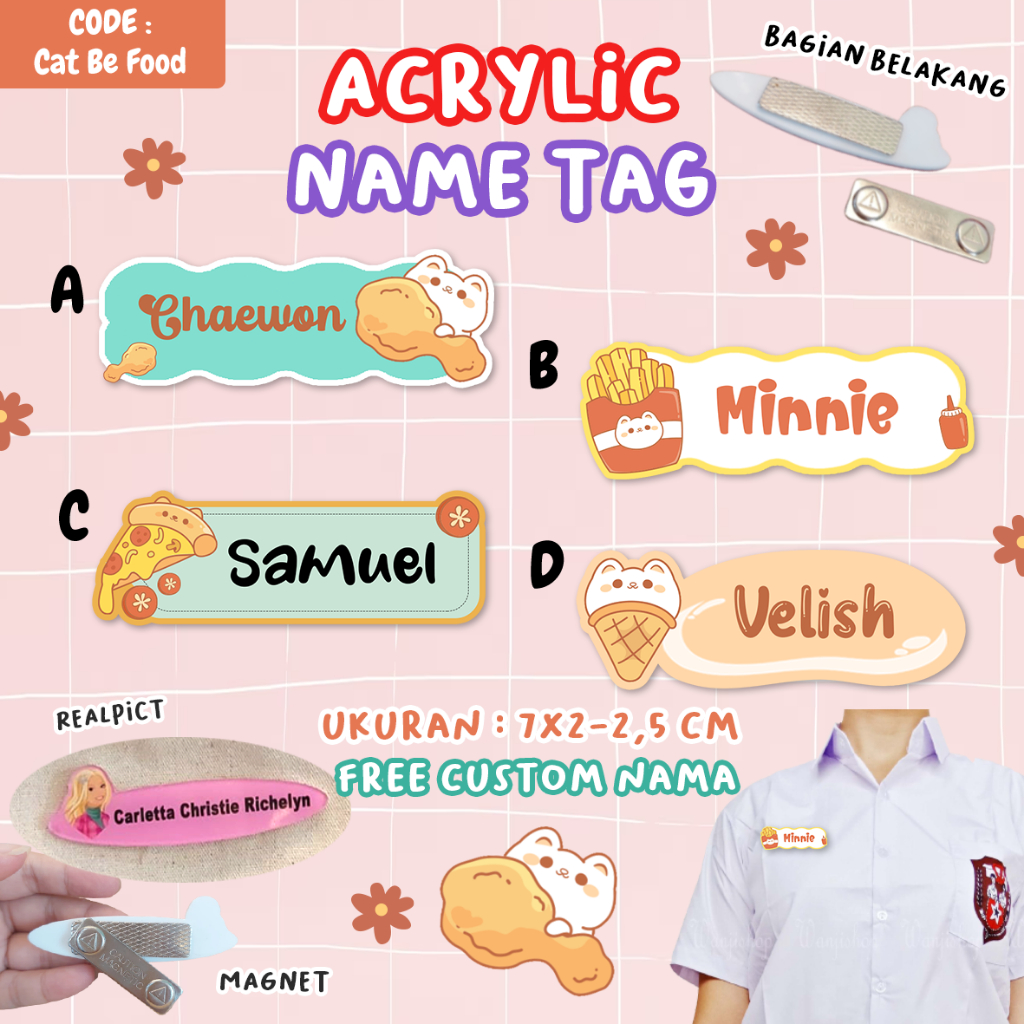 Jual PAPAN NAMA / NAME TAG / NAME TAG AKRILIK /NAME TAG MAGNET GIANT ...