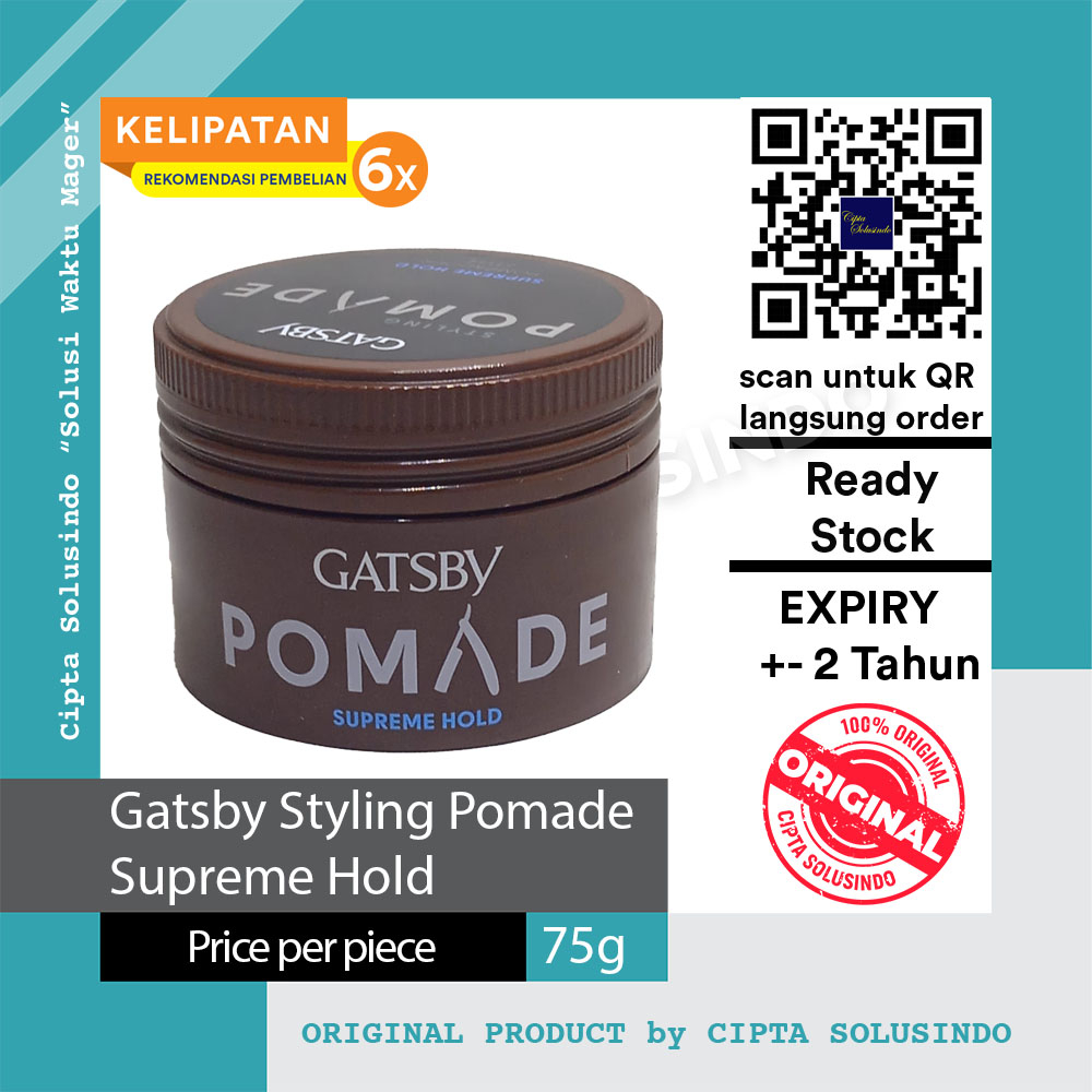 Jual Minyak rambut pomade gatsby styling pomade Supreme Hold Besar 75g ...