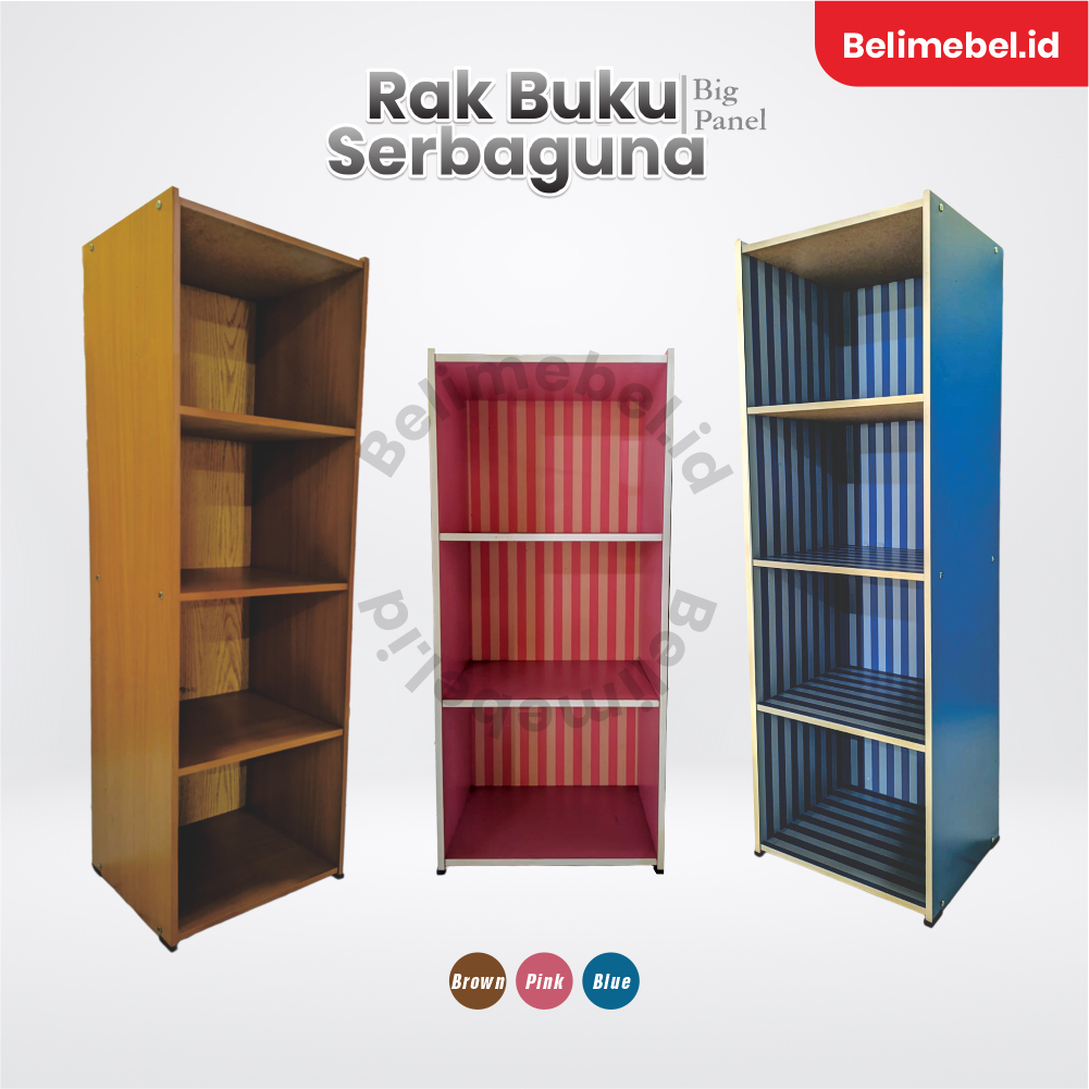 Jual Rak Buku 4 Susun Biru BIGPANEL RB-04 / Rak Multifungsi 4 Susun ...
