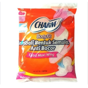 Jual CHARM BODY FIT EXTRA MAXI WING 2 PAD RENTENG SACHET PEMBALUT ...
