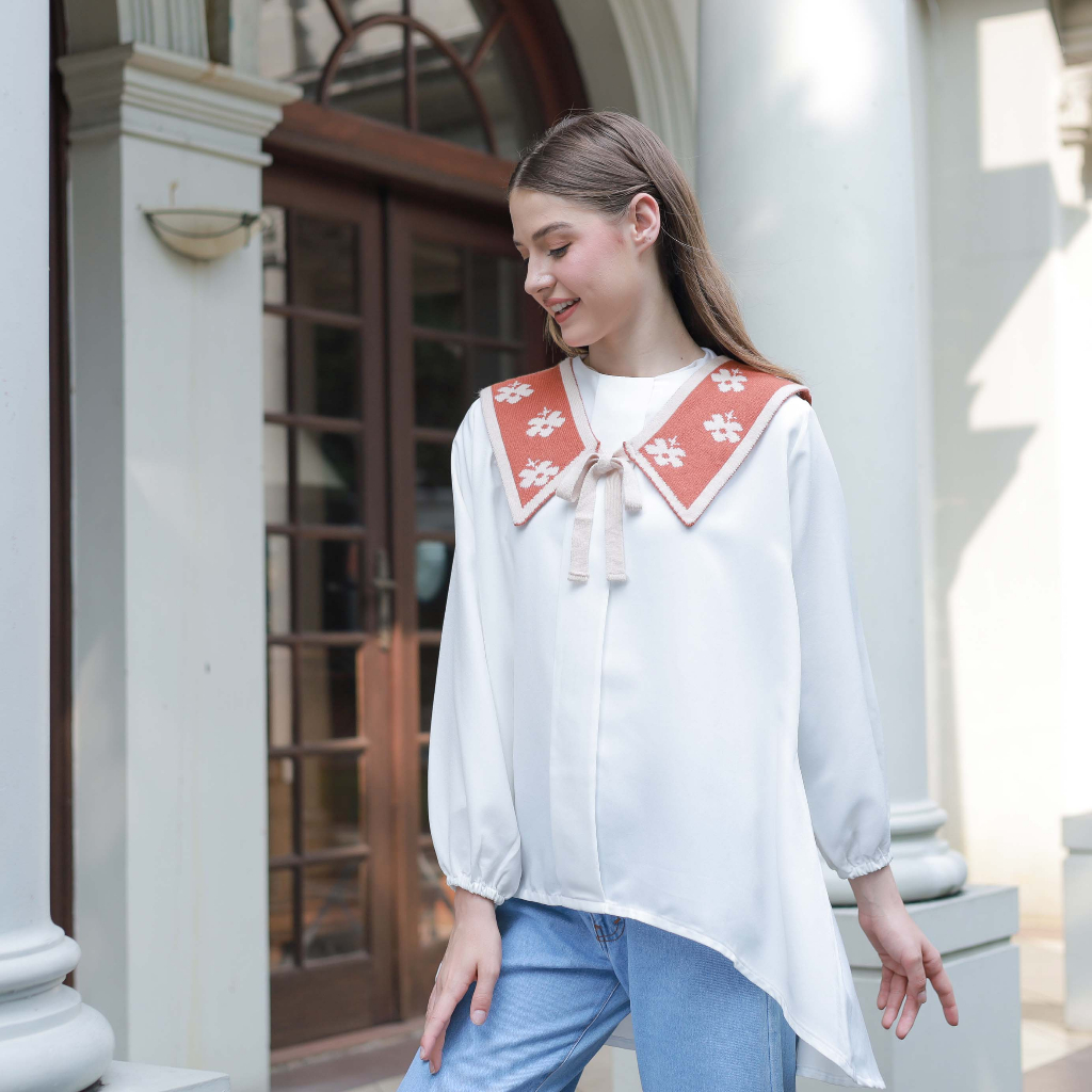 Jual AESTHETIC FAKE COLLAR LANGKY - Semi cape Rajut Kerah Collar ...