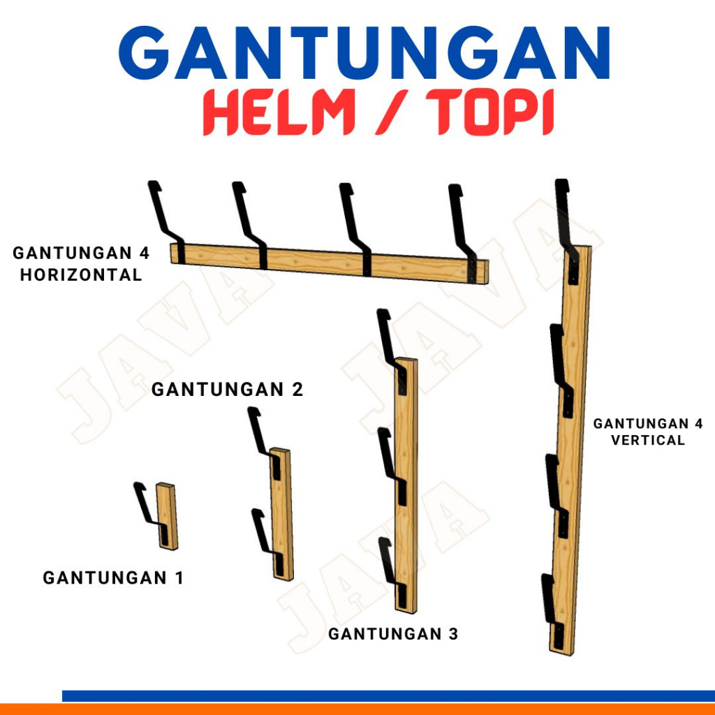 Jual Rak Helm Gantung / Rak Topi / Tempat Penyimpanan Helm dan Topi ...