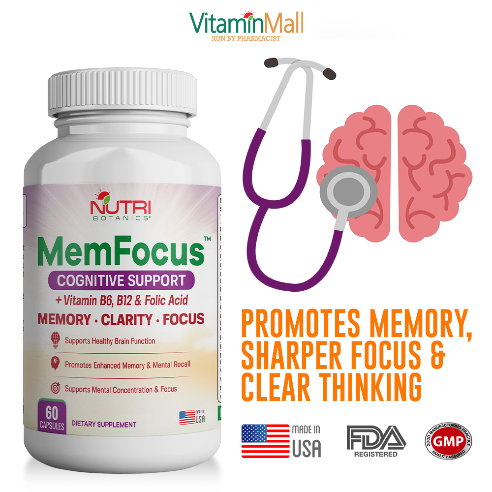 Jual Nutri Botanics MemFocus Cognitive Support Plus with Vitamin B6 ...