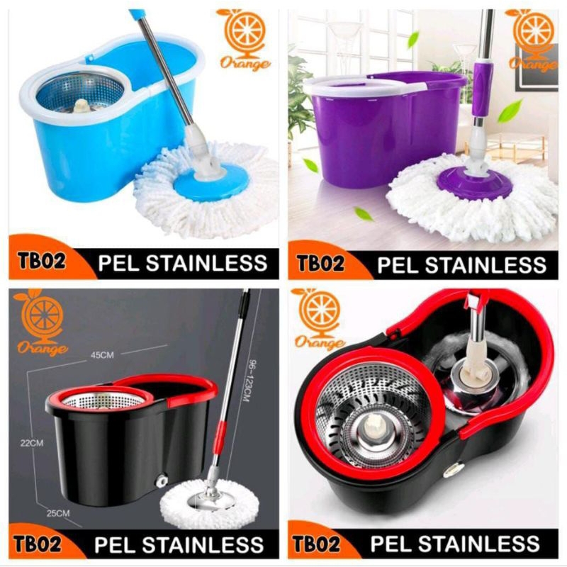 Jual Spin Mop /Super Mop Stainles /Alat pel putar | Shopee Indonesia