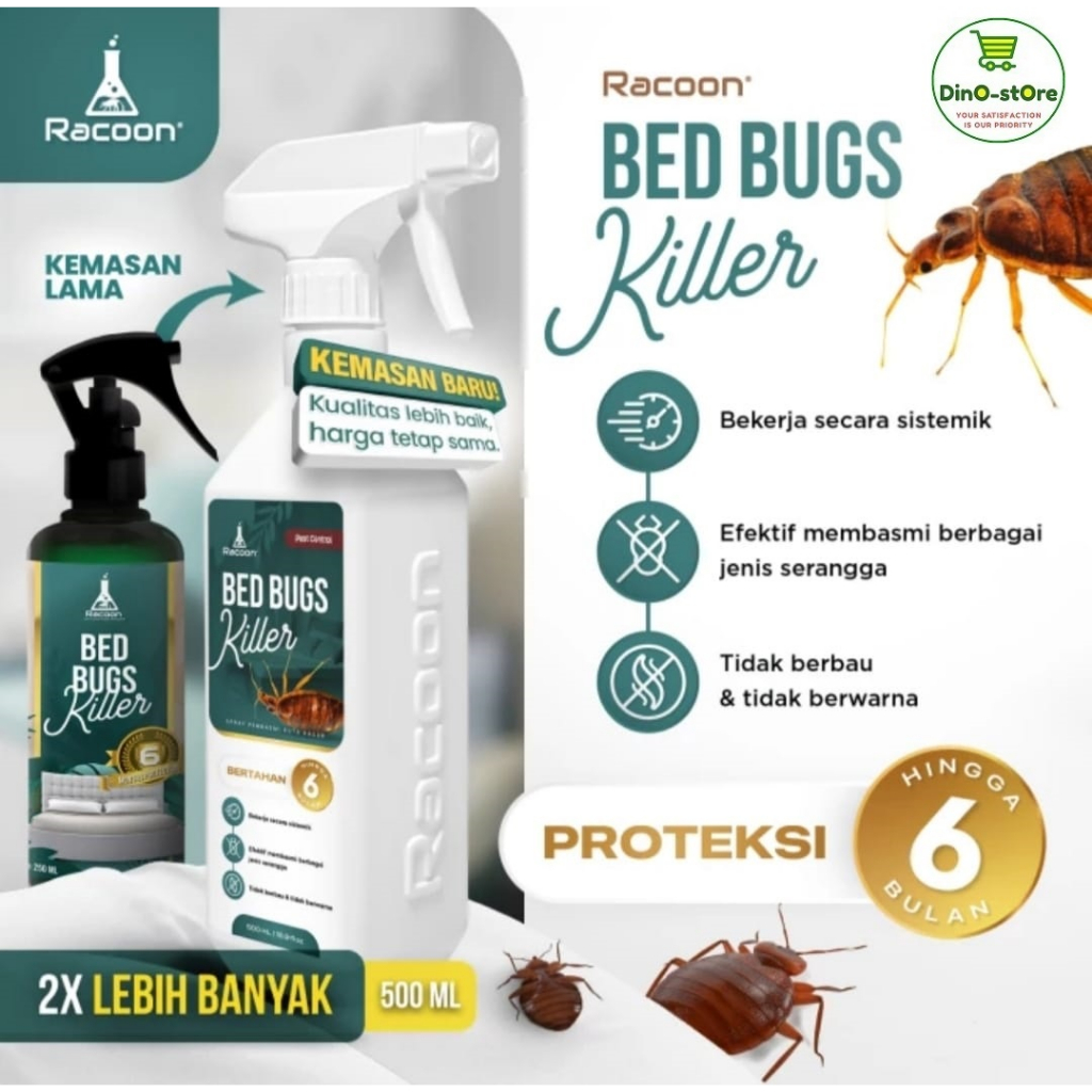 Jual Racoon Bed Bugs Killer Spray Obat Semprotan Pembasmi Anti Kutu ...