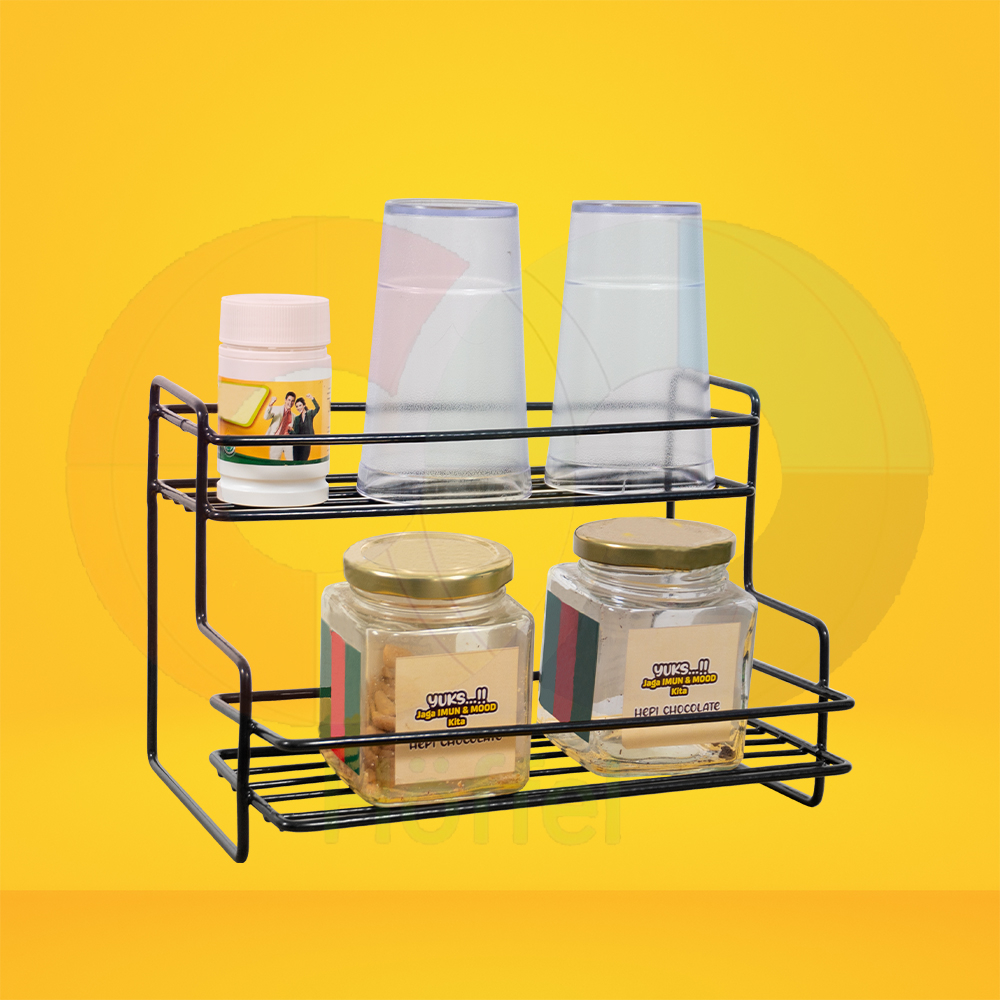 Jual Rak Bumbu Siku Besi Susun 2 - Serbaguna Murah Rak Dapur | Shopee ...