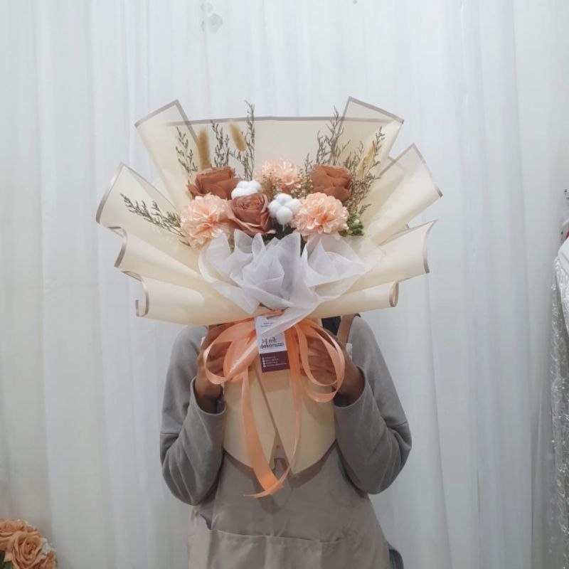 Jual Buket bunga rustic artifisial premium lamaran wisuda graduation ...