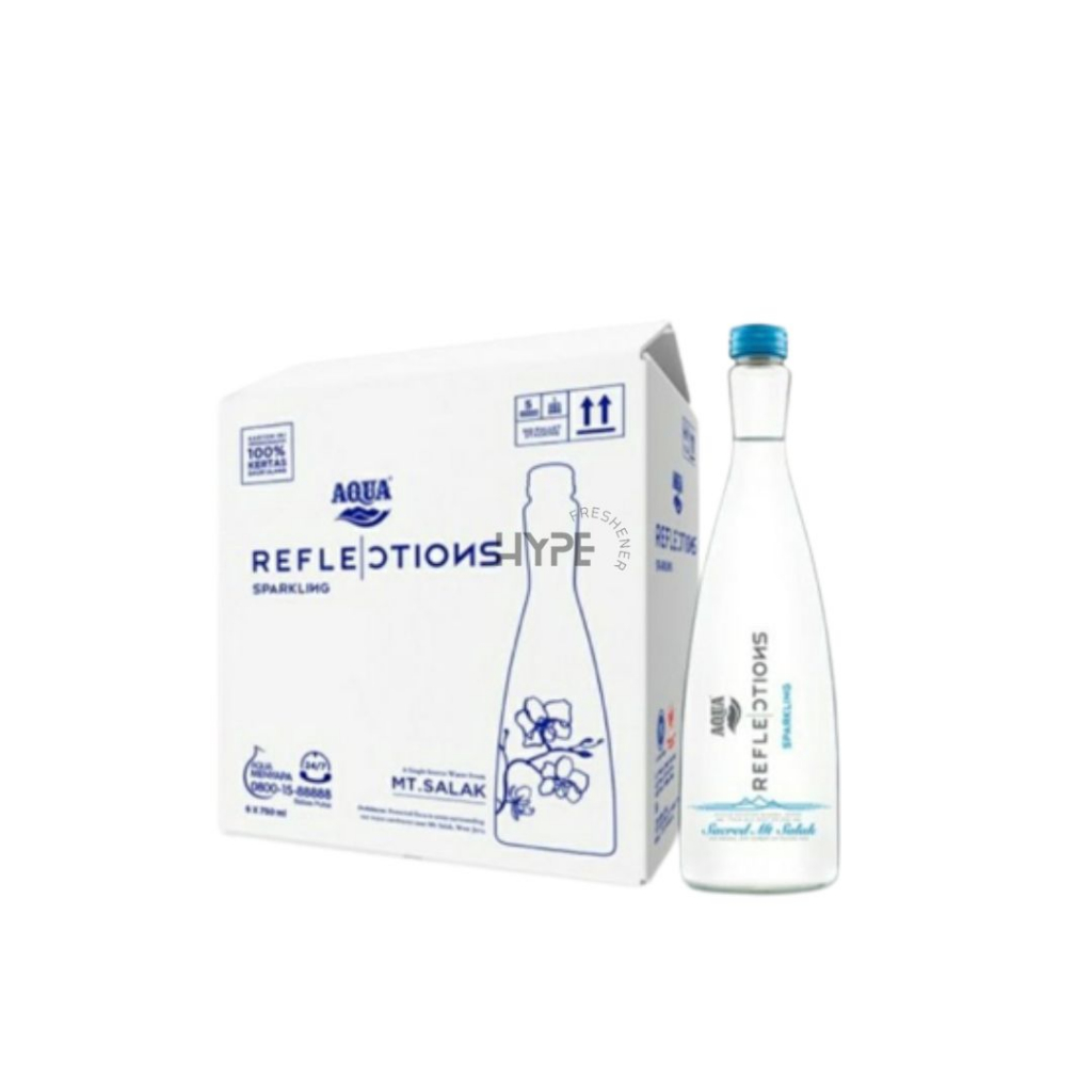 Jual Air Mineral AQUA Reflections Sparkling 380ml x 12 botol (1 karton) | Shopee Indonesia