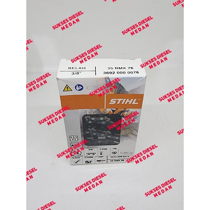 Jual RANTAI 72LP38T 35 RMX 76 BELAH CHAINSAW 22 INCI MEREK STIHL STILL ...