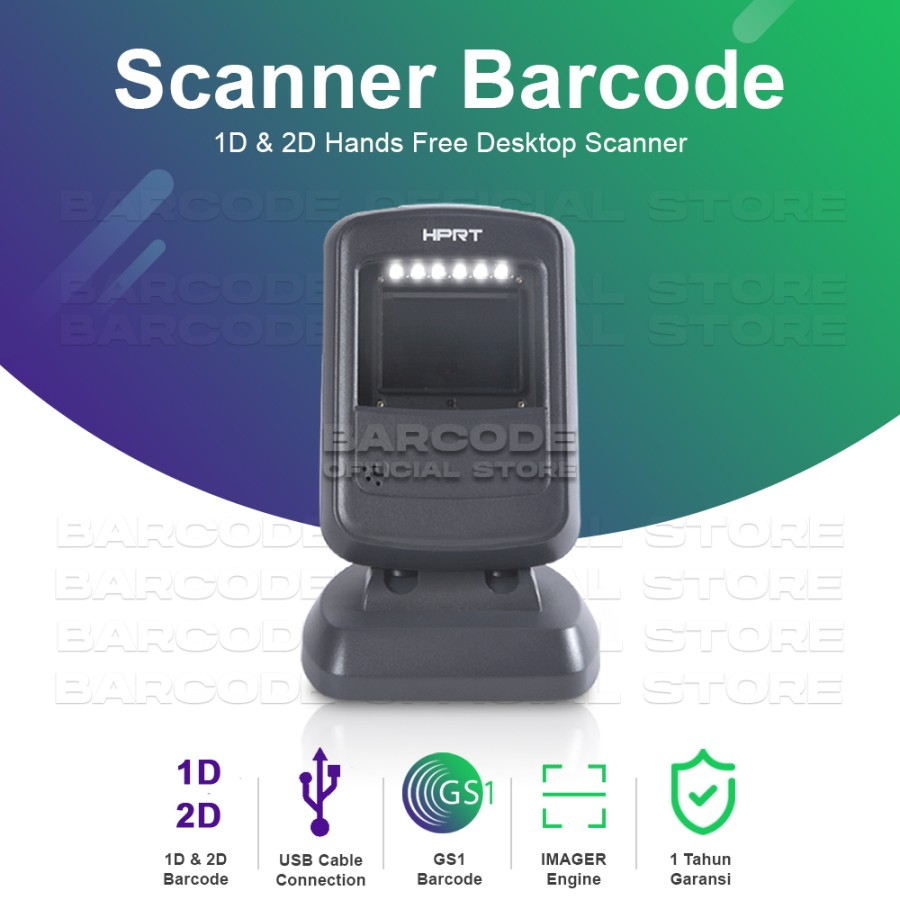 Jual HPRT P 200 Scanner Barcode Duduk 1D 2D Imager Scan Barang Ritel ...