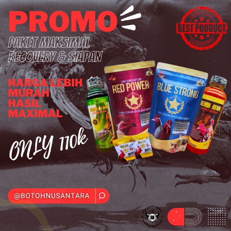 Jual PAKET MAKSIMAL perlengkapan ayam siap adu jamu ekstra fooding ayam ...
