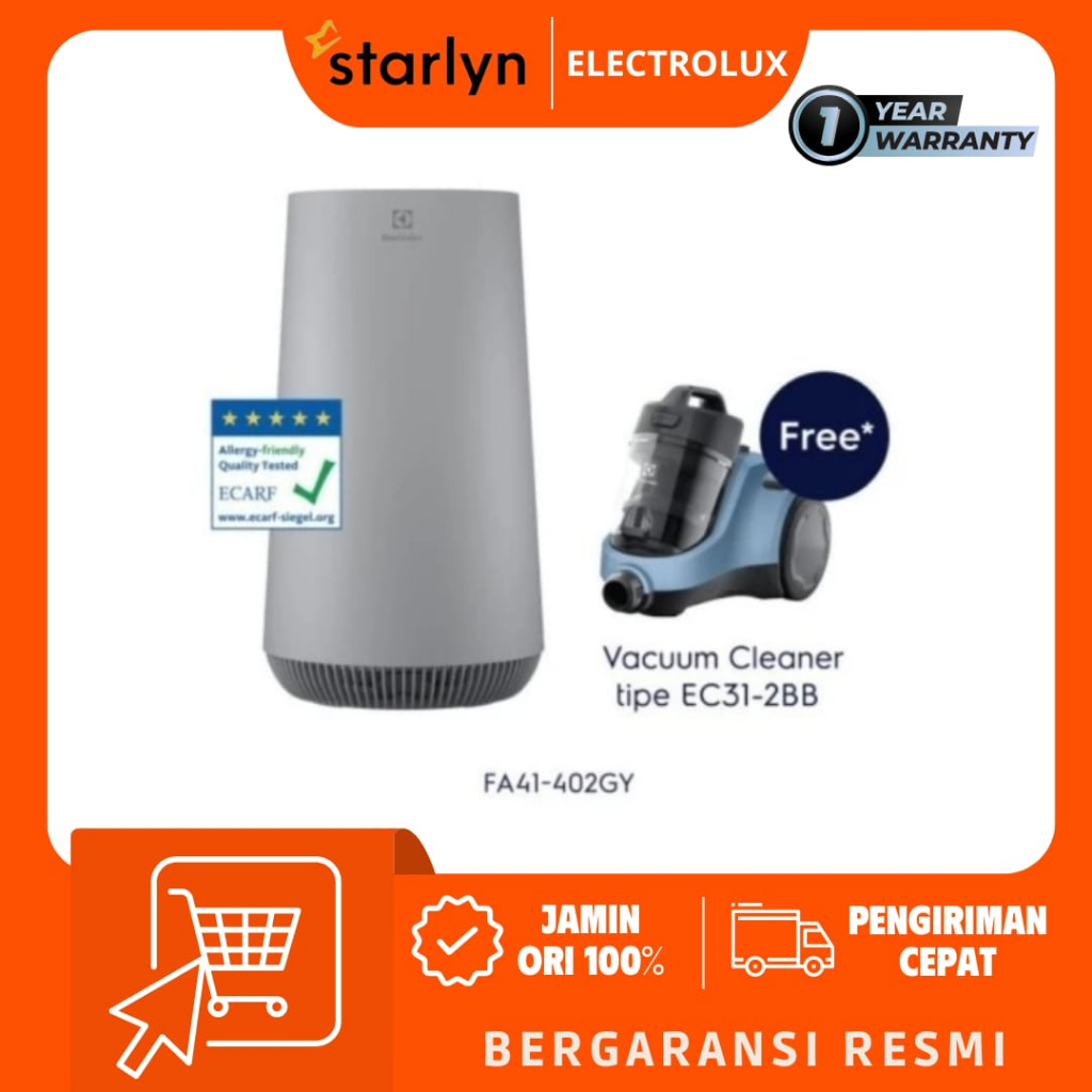 Jual ELECTROLUX Air Purifier Coverage Area 53m2 FA41-402GY | Shopee ...