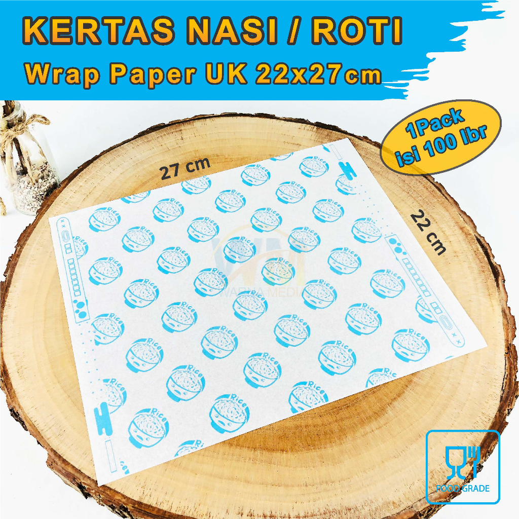 Jual (Isi 100 lbr) Alas Roti Cake / Kertas Kebab / Kertas Burger ...