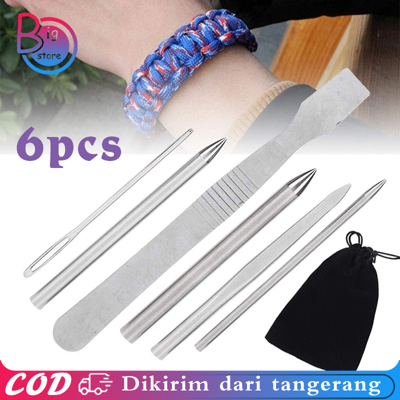 Jual Jarum Paracord Set 6pcs Jarum Rajut Gelang Tali Paracord Stitching ...