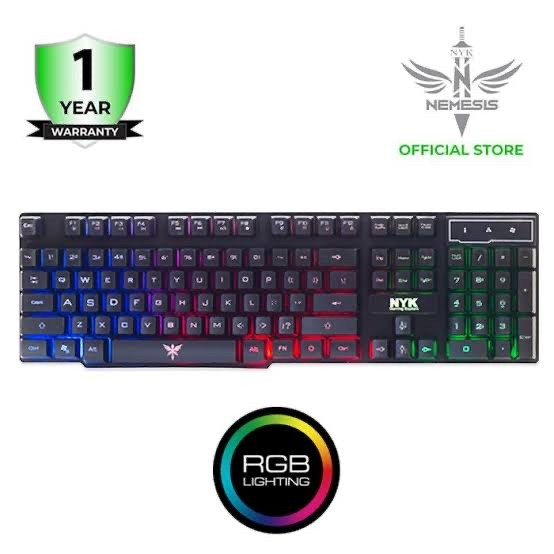 Jual NYK K02 Gaming Keyboard Sacred Nemesis USB K-02 RGB | Shopee Indonesia