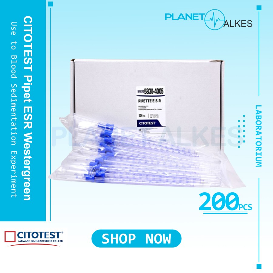 Jual Tabung Pipet ESR Pipette LED CITOTEST Pipette Westergreen ISI 200 ...