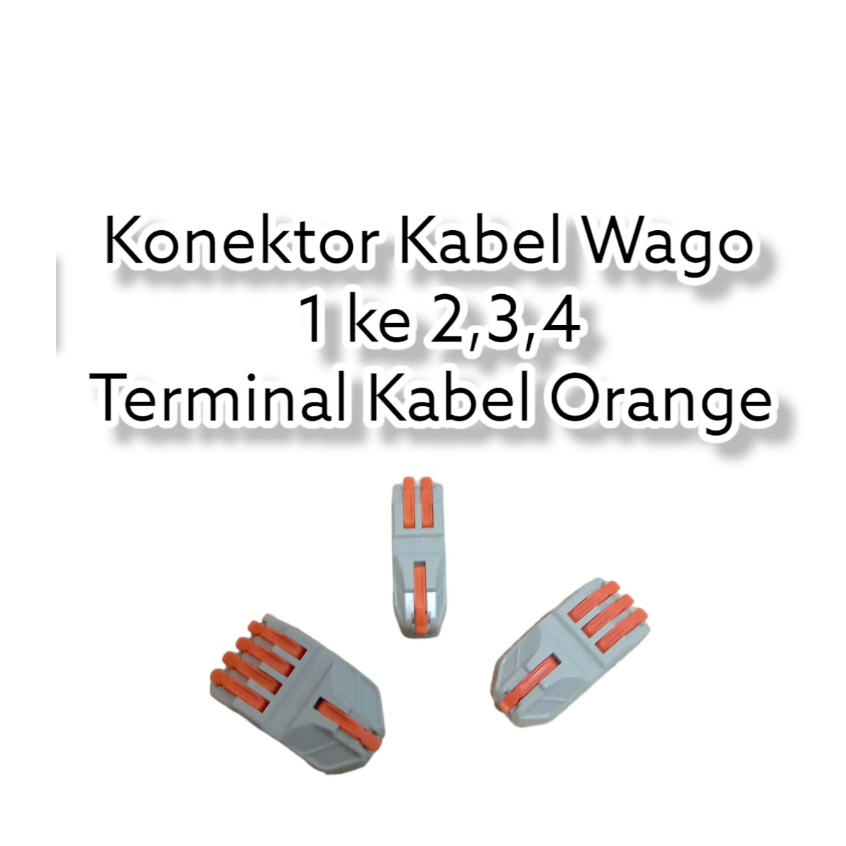 Jual Konektor Kabel WAGO 1 ke 1/2/3/4 Pin Terminal Kabel Orange Wire Connector | Shopee Indonesia