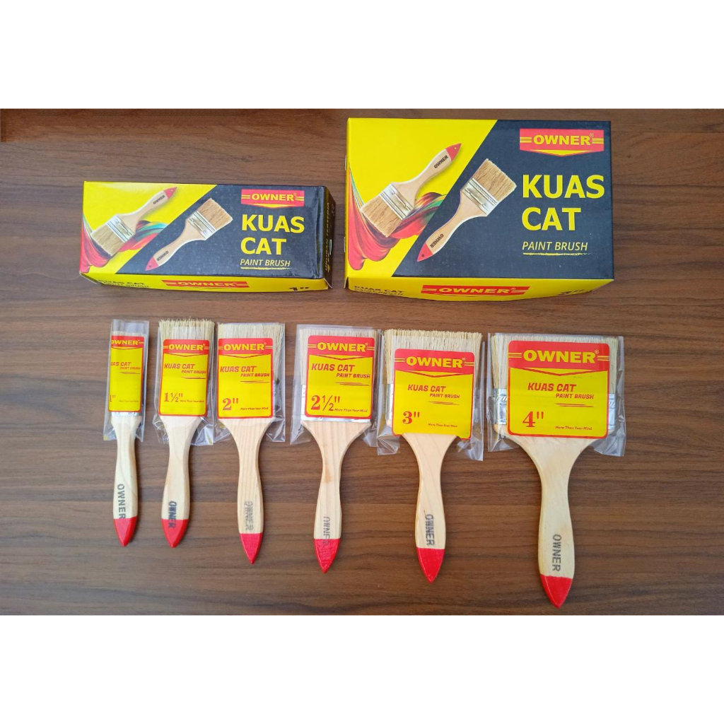 Jual Kuas Cat OWNER / Kuas Tembok / Kuas Besi - 2 Inch (Harga Perlusin ...
