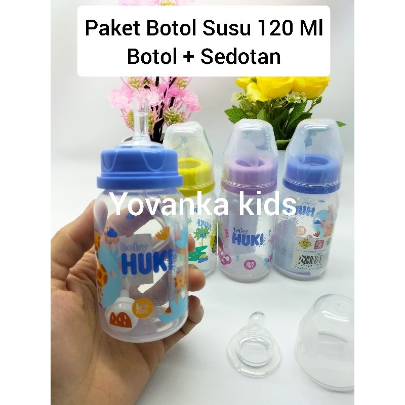 Jual Paket Botol Susu 120 Ml DOT Gepeng+Sedotan | Shopee Indonesia