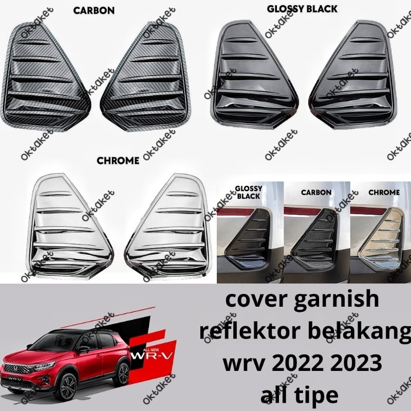 Jual cover garnish bumper reflektor Honda Wrv 2022 2023 2024 hitam ...